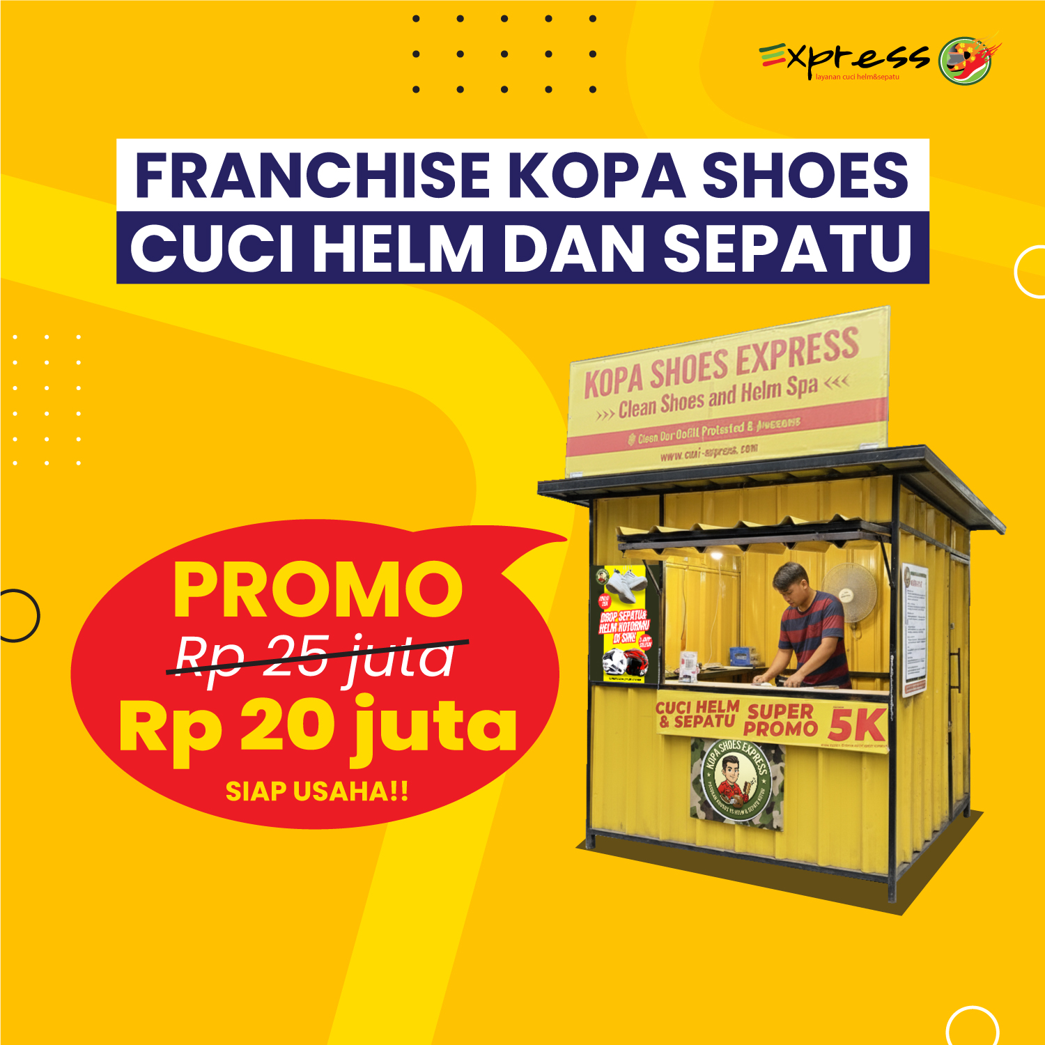 Paket Usaha Cuci Helm Express - cuci-express.com